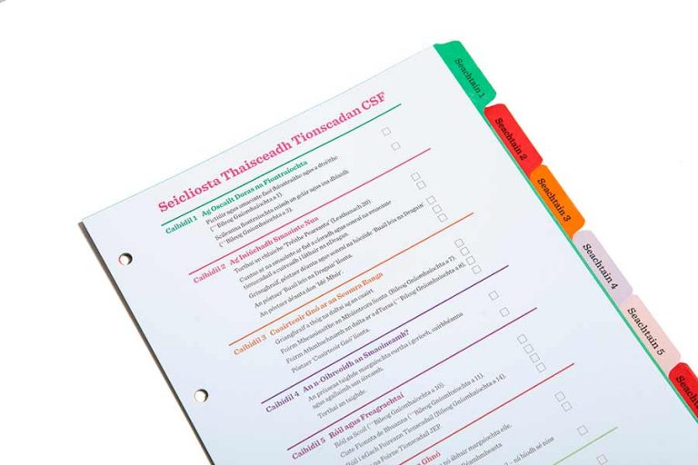 Tabbed Dividers | Custom Printed Divider Tabs | Printwise Printing Dublin